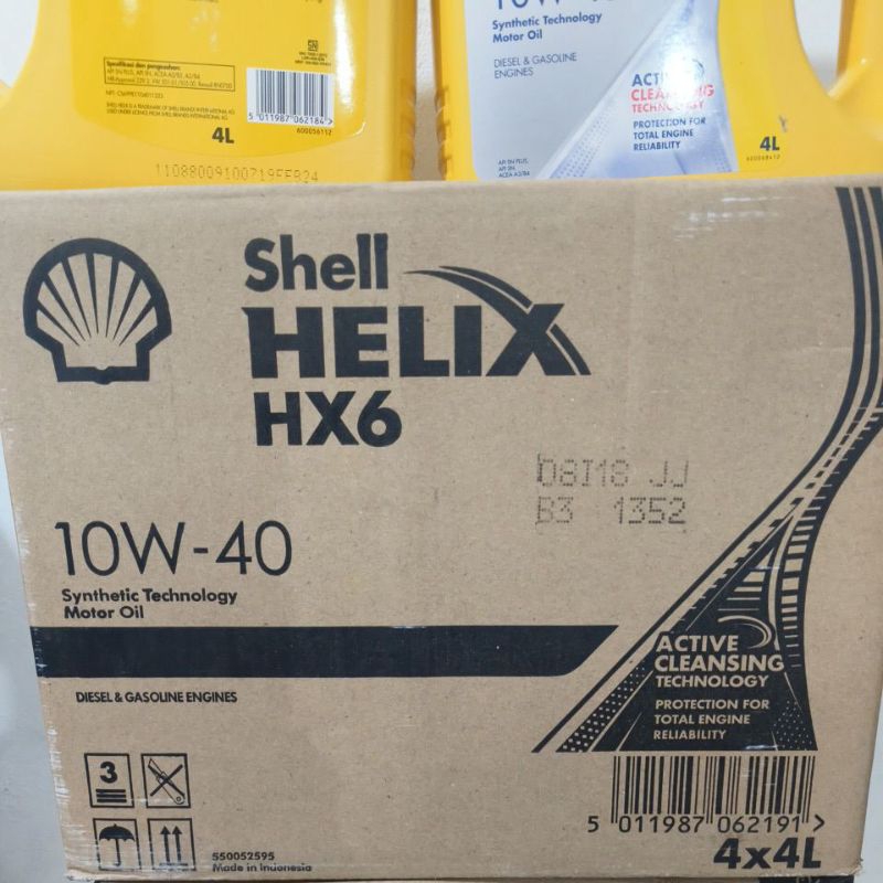 Jual HARGA GROSIR OLI SHELL HELIX HX6 4L 1 DUS ISI 4GALON | Shopee ...
