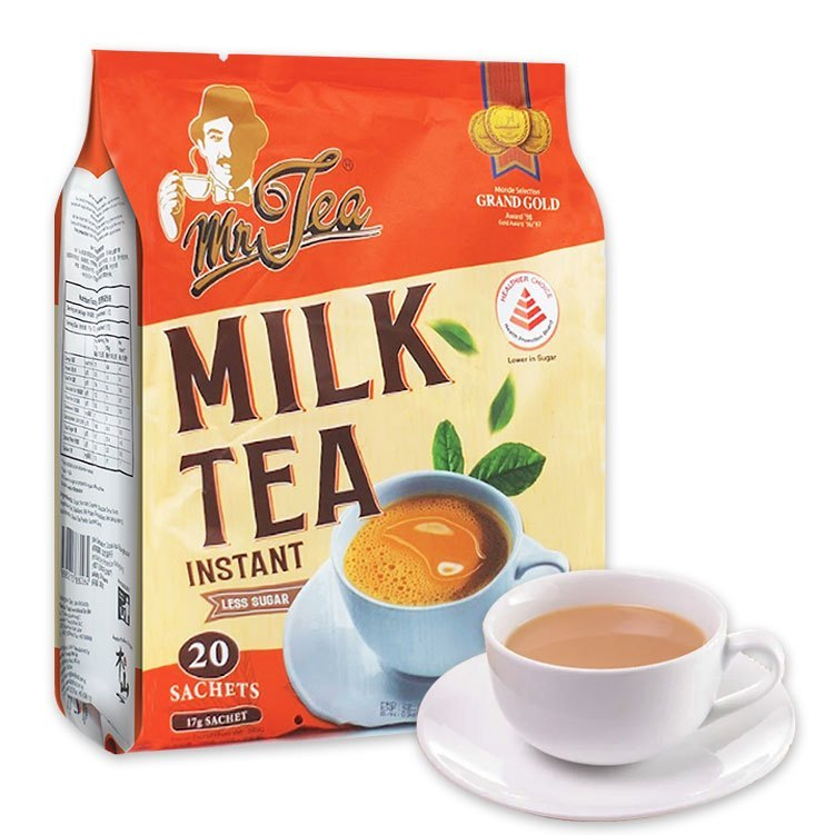Jual Mr Tea Milk Tea Instant Sachet 20's Less Sugar Milk Tea Teh Susu Original 3in1 Mr Tea ...