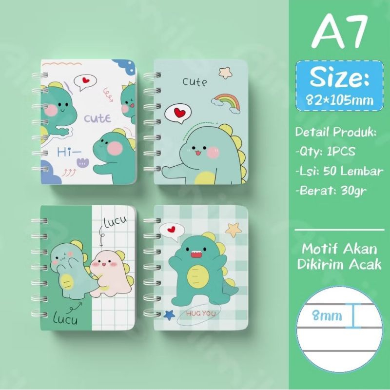 Jual Notebook A7 Buku catatan kecil scrapbook mini buku notes kecil ...