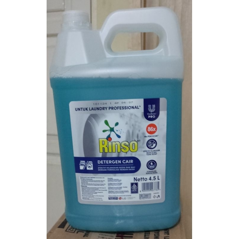 Jual Rinso Matic Detergent Cair Professional 4,5 Liter Untuk Mesin ...