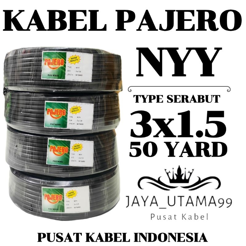 Jual Kabel Listrik Pajero 3X1.5 50 Yard NYY Isi 3 Serabut High Quality ...