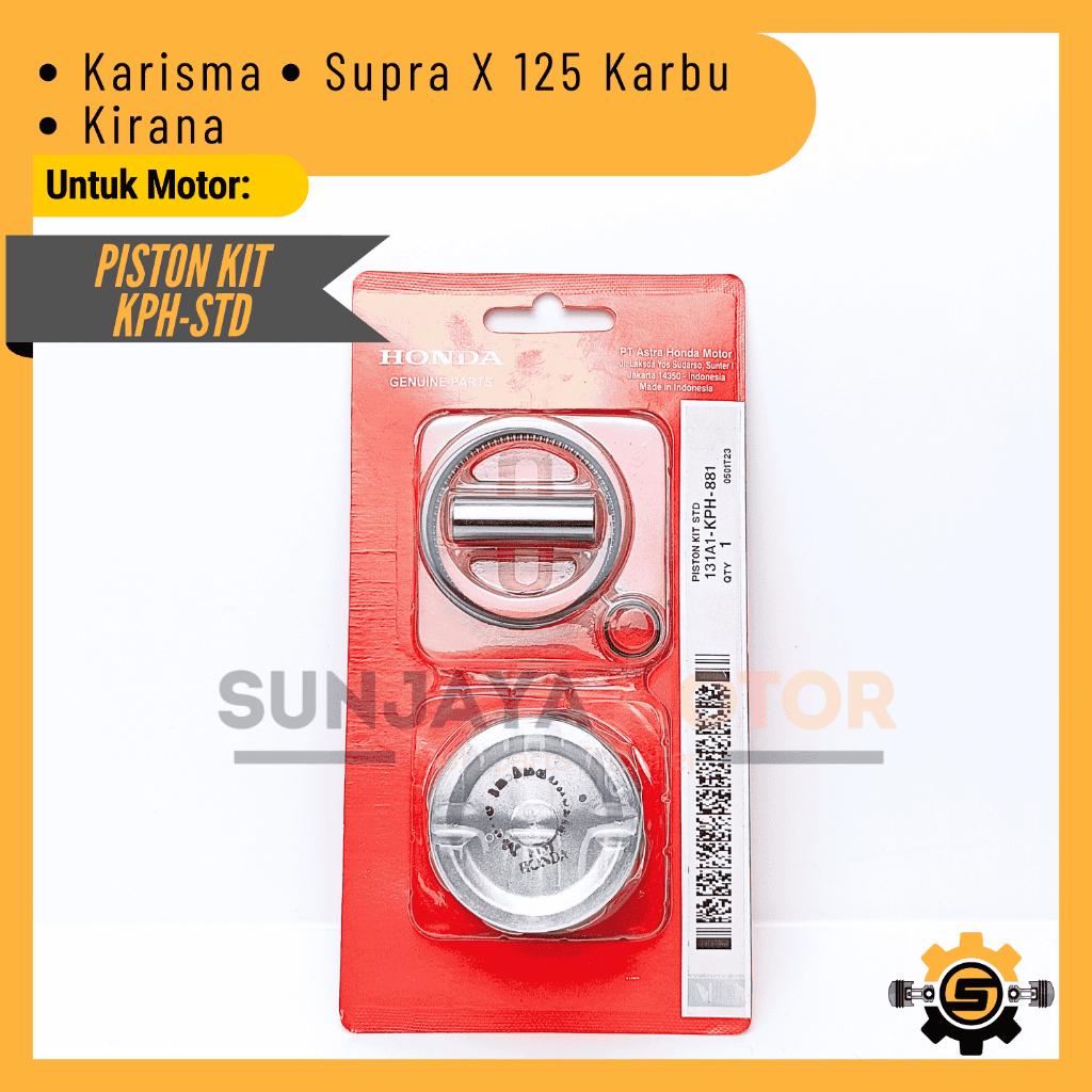 Jual Piston Kit Original Honda KPH Seher Supra X 125 Karbu Karisma ...