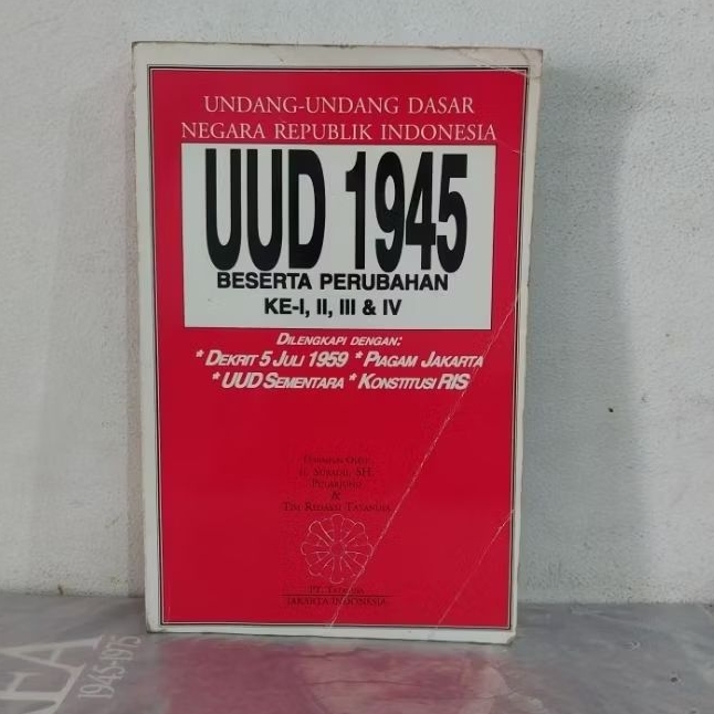 Jual Buku Original UNDANG-UNDANG DASAR NEGARA REPUBLIK INDONESIA UUD 1945 BESERTA PERUBAHAN KE-I ...