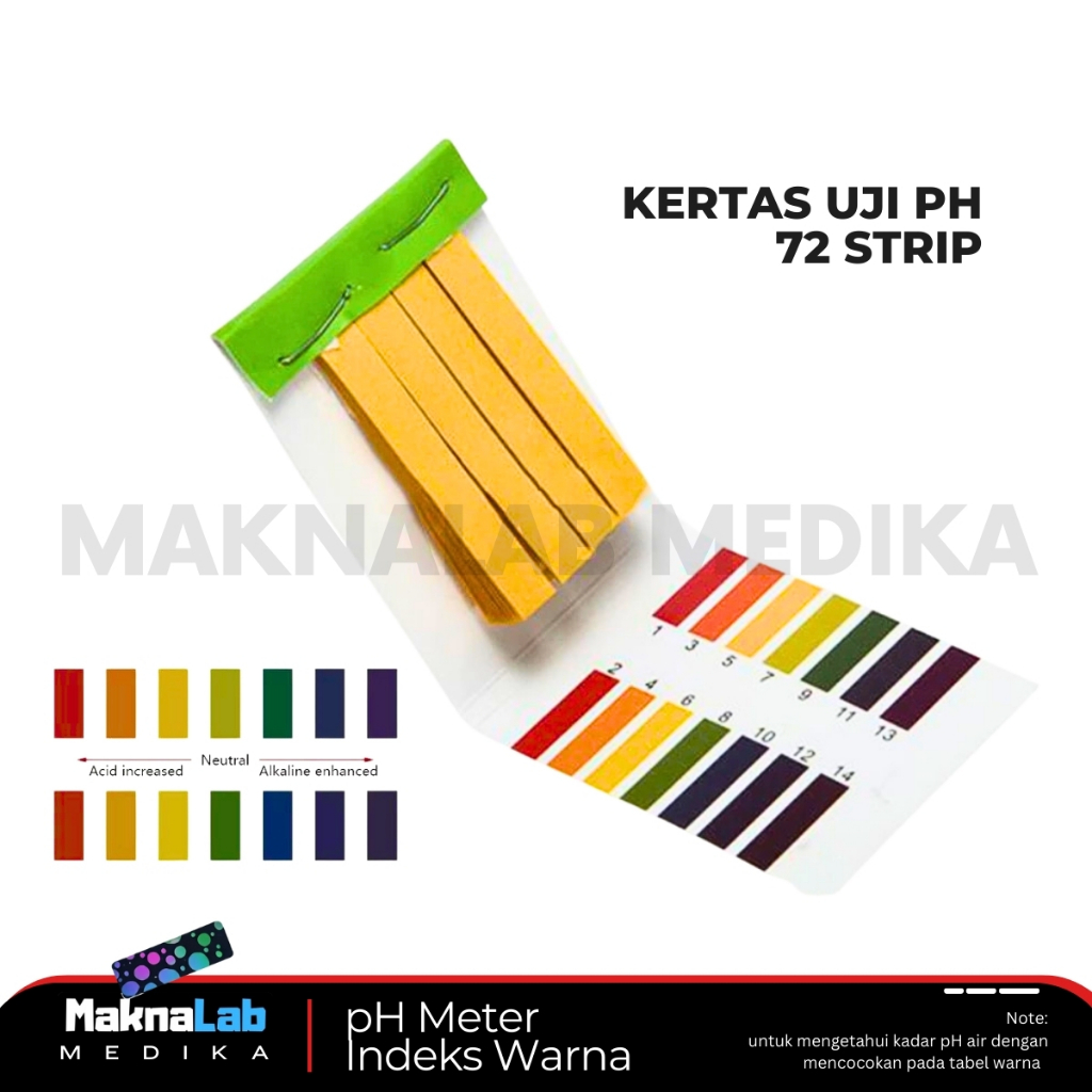 Jual Kertas PH Meter Dengan Indikator Warna 1-14 l PH Test Paper 1-14 l ...