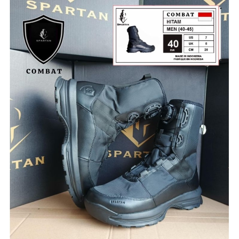 Jual Sepatu PDL Spartan Tactical Combat Legiun Slick Hitam Men (39-46 ...