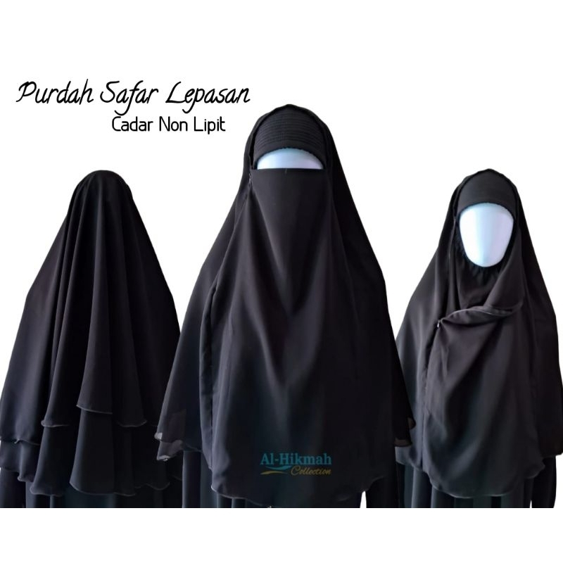 Jual Purdah Safar Lepasan (Cadar Non Lipit) Full Sifon | Shopee Indonesia