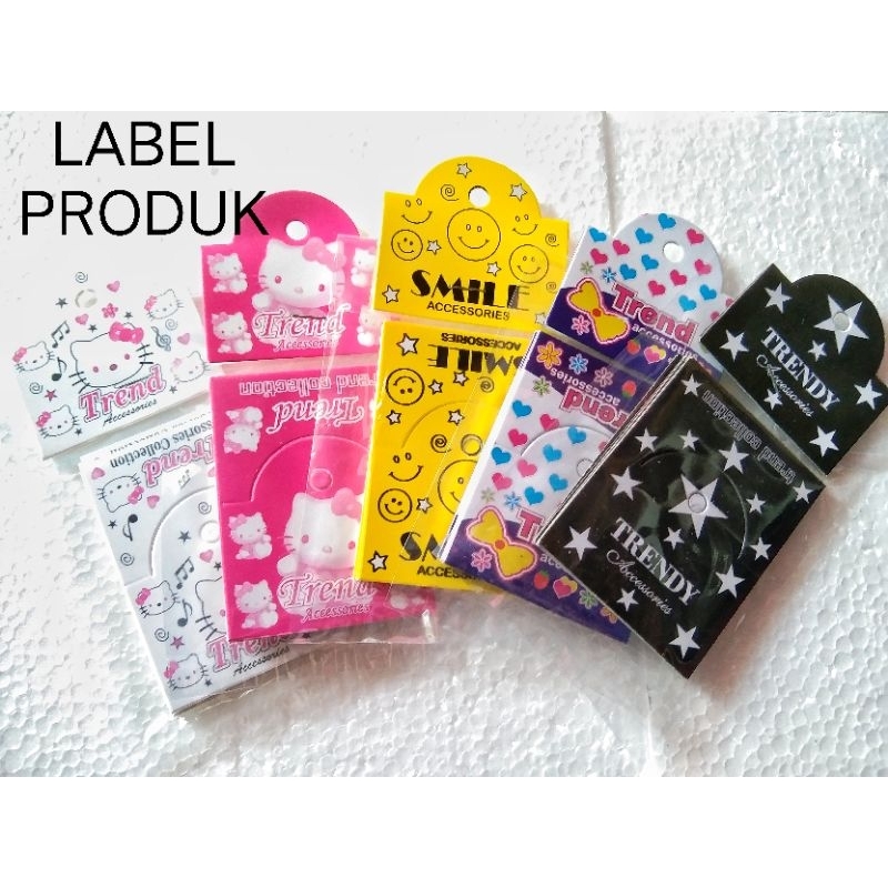 Jual LABEL PRODUK KERTAS AKSESORIS // HANG TAG AKSESOSRIS // KERTAS ...