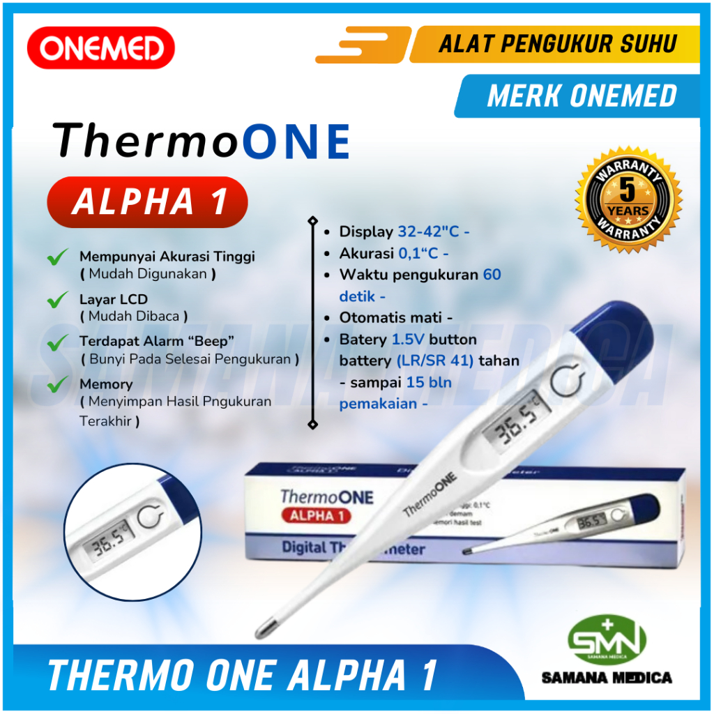 Jual Termometer thermometer Digital Alat Ukur Suhu Tubuh ONEMED ...