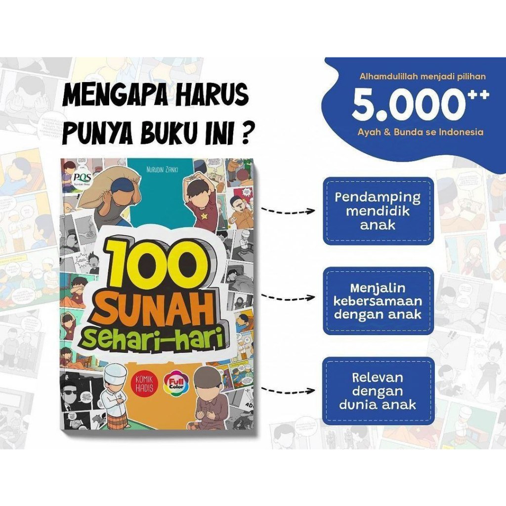 Jual Ready Stok !! Buku anak Komik 100 Sunah Sehari-Hari Full Color PQS ...