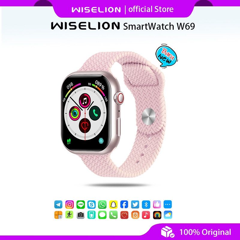 Jual WISELION SmartWatch W69 Jam Tangan Pintar Wanita smartwatch AMOLED ...
