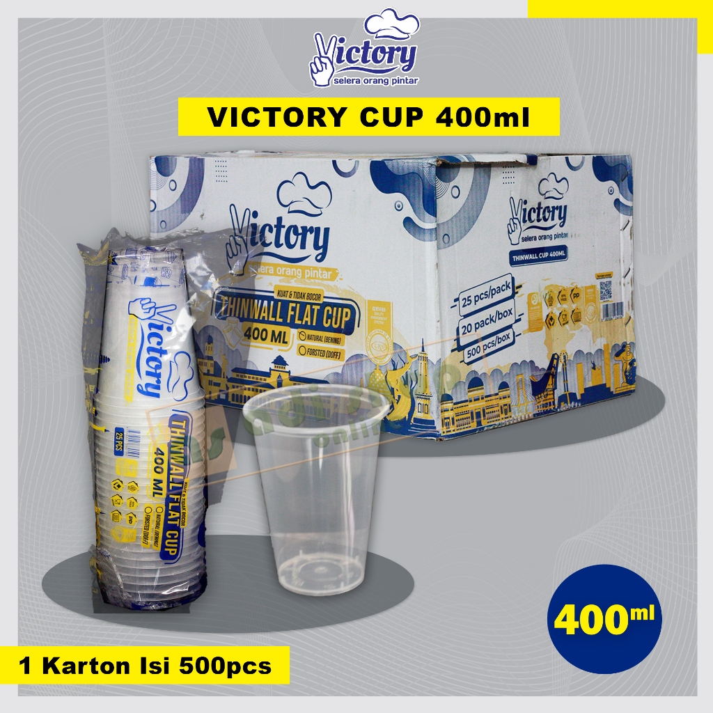 Jual Victory Cup Injection 14oz Bening Natural / Cup injection 400ml ...