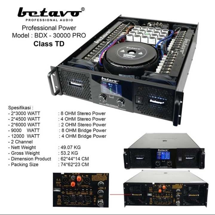 Jual Power Betavo BDX 30000 PRO Class TD Original Profesional Power ...