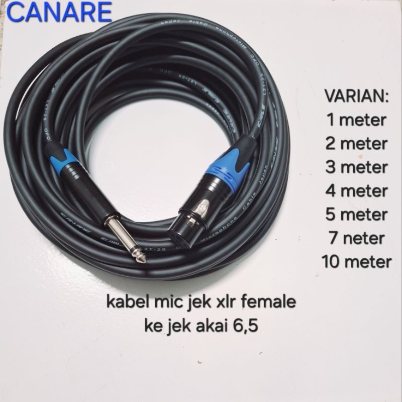 Jual Kabel mic mik microphone Jek xlr canon female to jek akai Japan ...