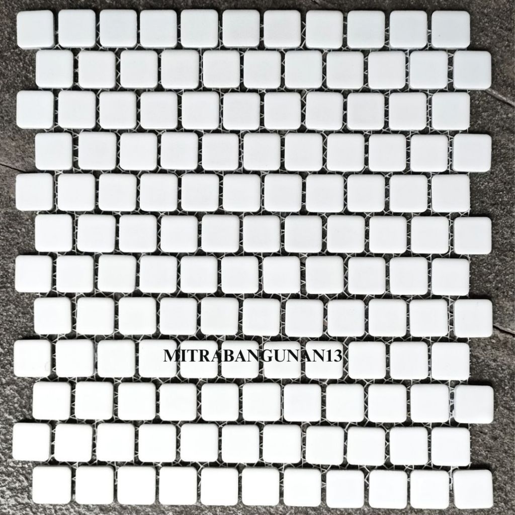 Jual Mosaic Mosaik Mozaic Mozaik Keramik Tile White Glossy Type IR ...