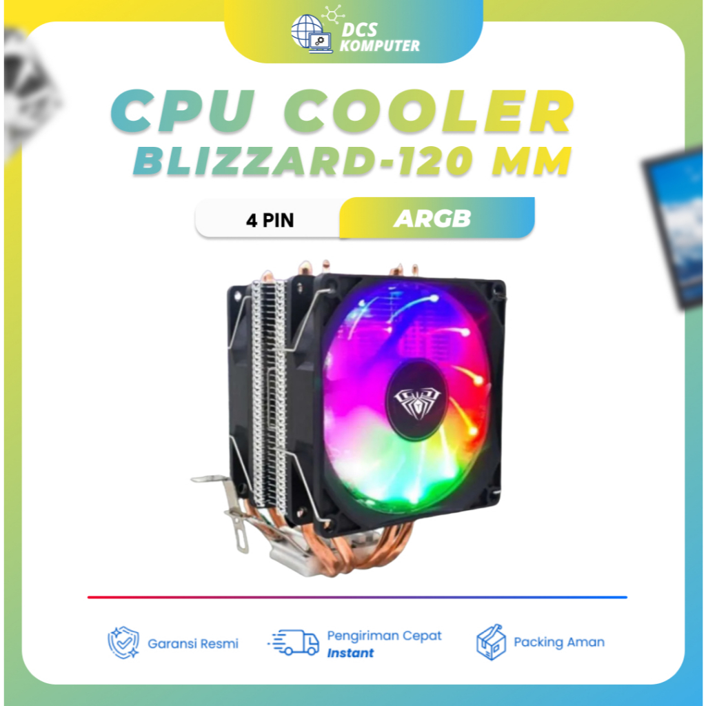 Jual CPU Cooler AULA Blizzard 120 MM ARGB - Air Cooler | Shopee Indonesia