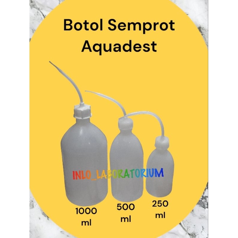 Jual Botol Semprot Laboratorium/Botol Cuci Aquades/Wash Bottle | Shopee ...