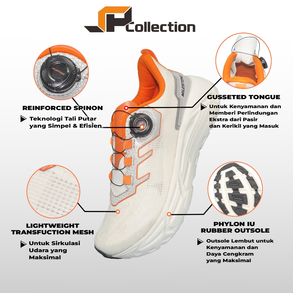 Jual Sepatu Running Tali Putar Untuk Olahraga Lari Milestone Proxima ...