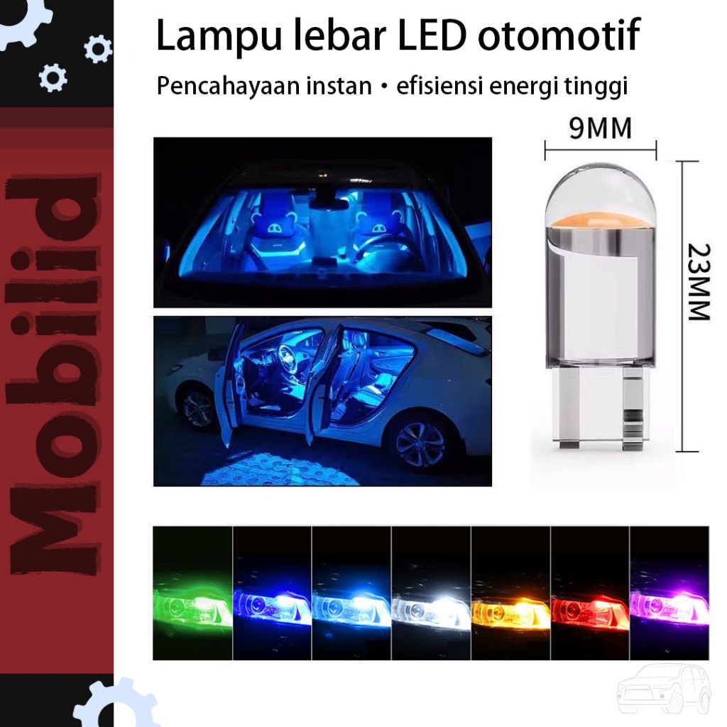 Jual LAMPU LED SEN T10 W5W 12V DERAJAT SUPER TERANG RESIN FULL KACA 360 ...