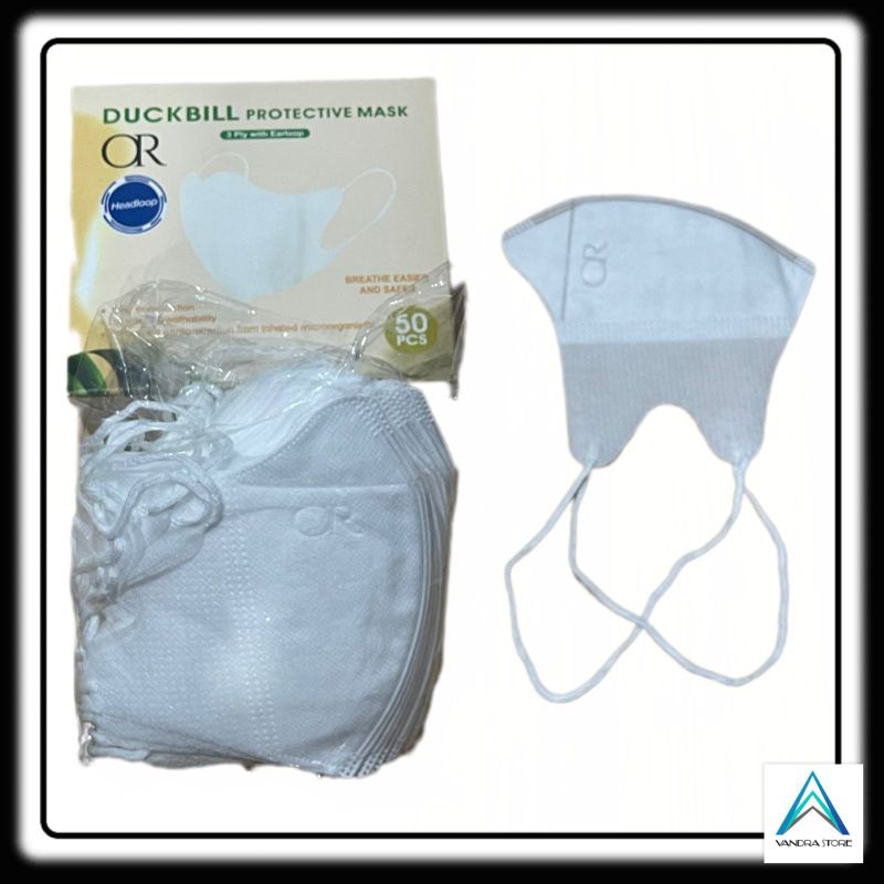 Jual Masker Duckbill Hijab Premium OR – Tali Kuat Anti Putus – 1 Box ...