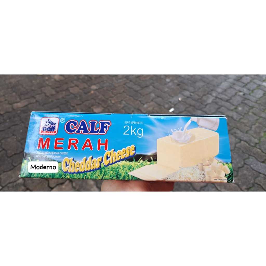 Jual Keju Cheddar Calf Merah 2 kg - Calf Merah Cheddar 2 Kg | Shopee ...