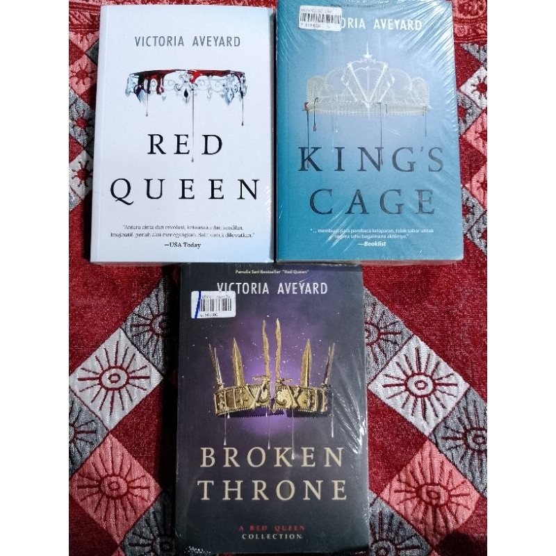 Jual Novel Red Queen Series (Red Queen, King's Cage, Broken Throne ...