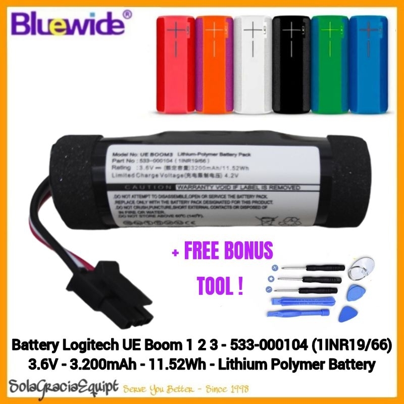 Jual Batre / Baterai / Battery Logitech UE Boom 1 2 3 - 3.6Vdc 3.200mAh ...