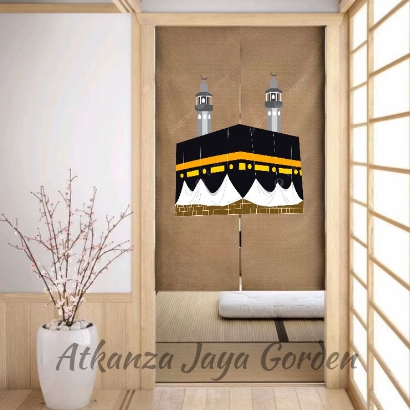 Jual Tirai pintu mushola / Tirai pintu gambar ka'bah | Shopee Indonesia