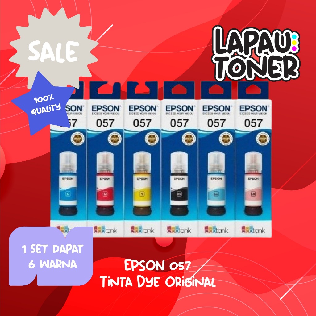 Jual Paket 1 set tinta epson 057 original ( for printer L8050 series ...