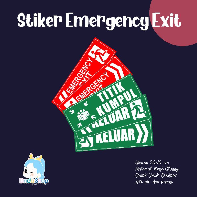 Jual Stiker Emergency Exit | Shopee Indonesia