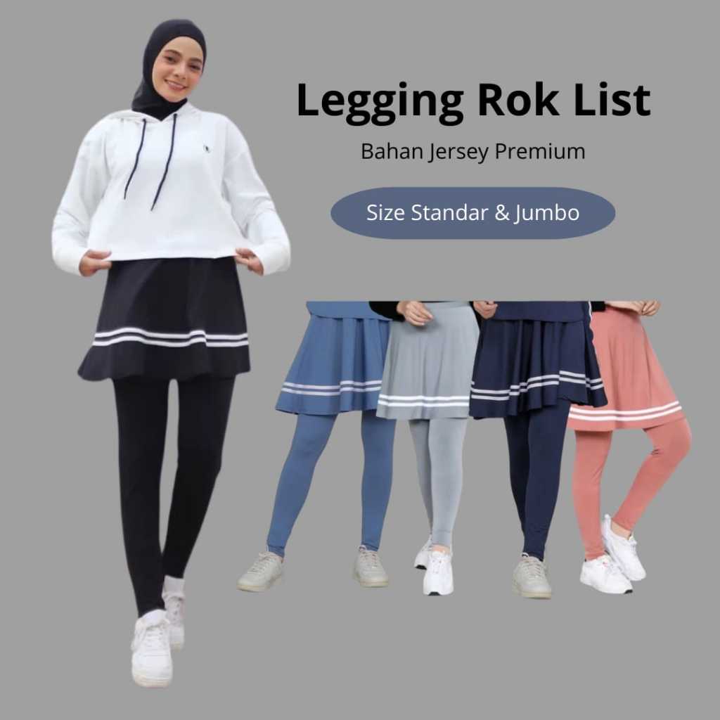 Jual Legging Rok Mayung List Garis Stripe Sport untuk Olahraga Tenis ...