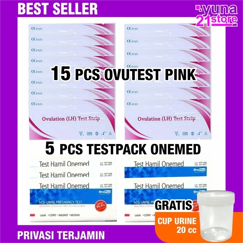 Jual GRATIS POT URINE PAKET PROMIL 15 PCS LH TES OVULASI OVUTEST LH ...