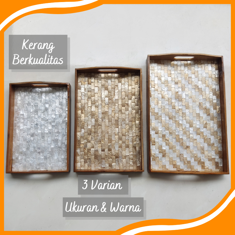 Jual Nampan Kerang Capiz Shell Tray Baki Kulit Kerang Capis Pinggiran ...