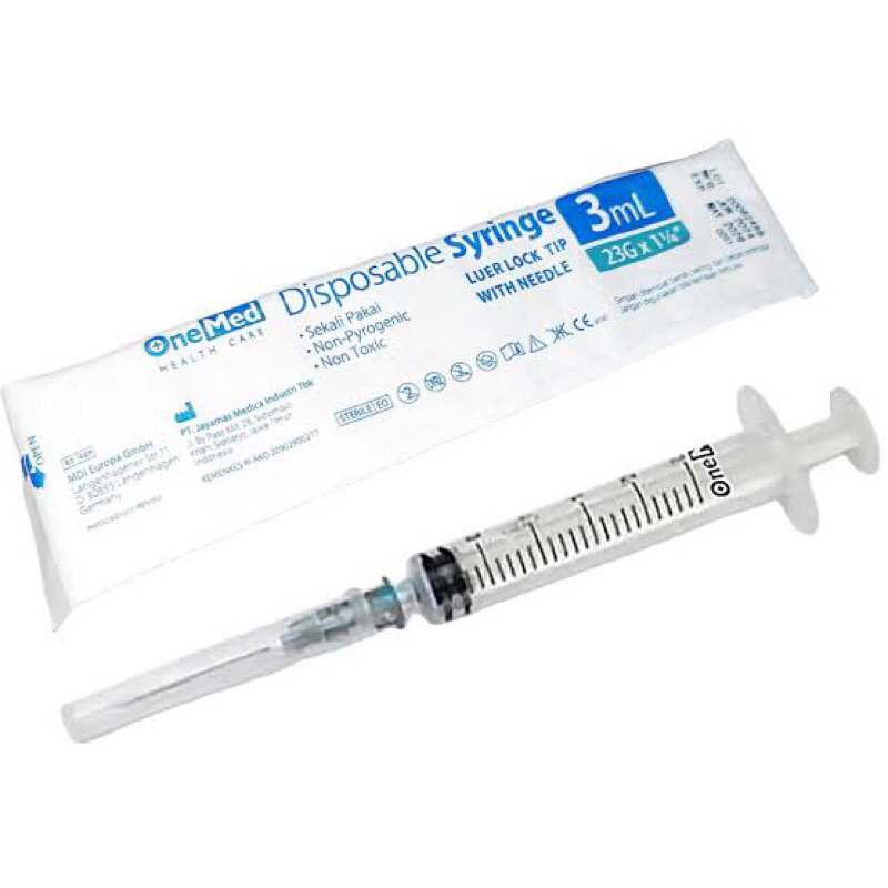 Jual ONEMED Disposable Syringe Spuit Spet Suntikan 3ml 5ml 10ml 20ml 50ml Ecer | Shopee Indonesia