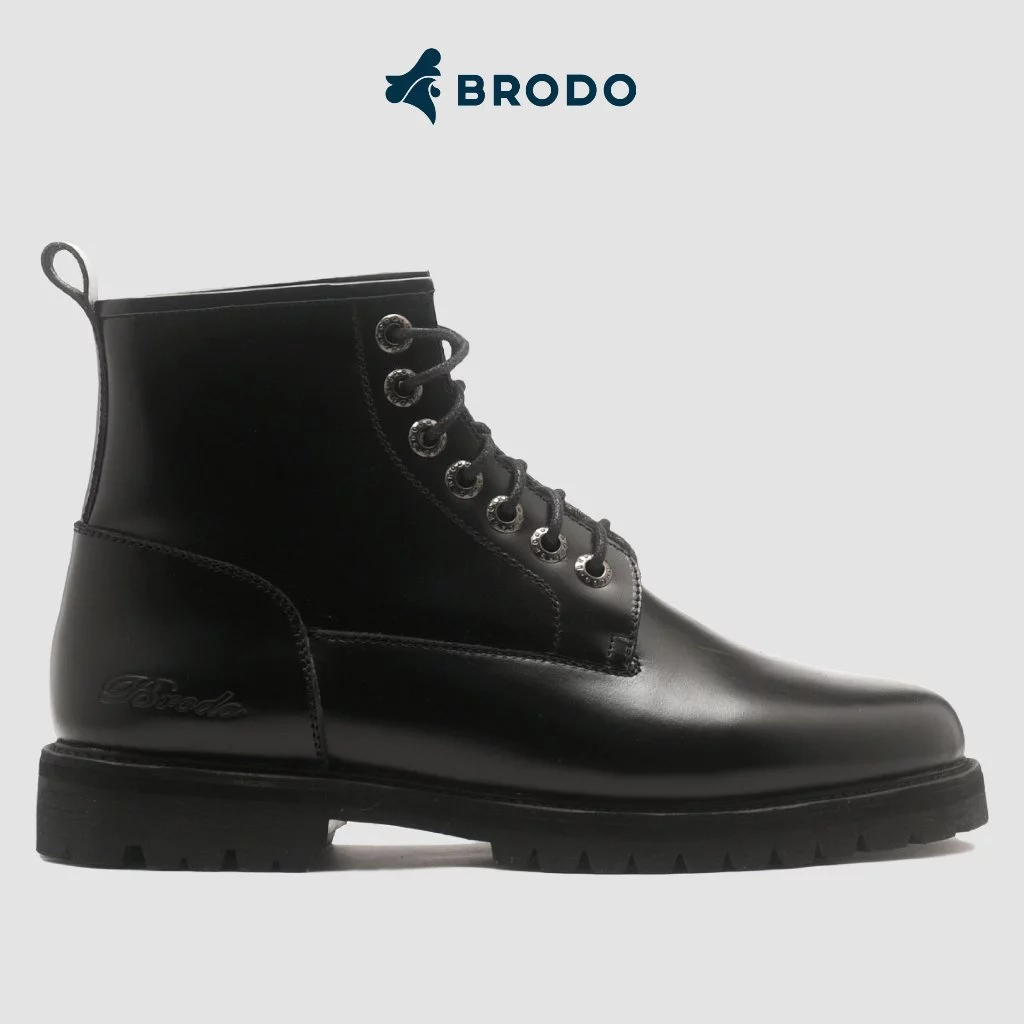 Jual BRODO - Sepatu Montaga Boots Full Black | Shopee Indonesia