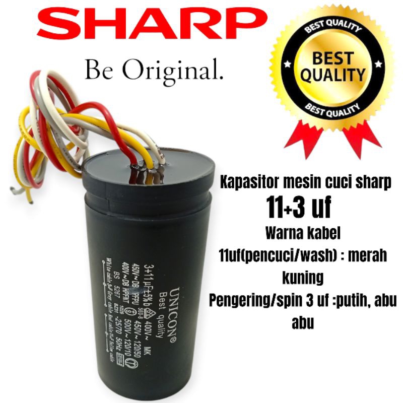 Jual kapasitor mesin cuci sharp EST77DA mesin cuci sharp 2 tabung ...