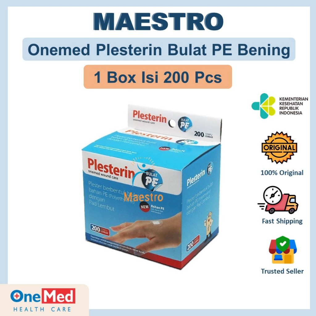 Jual OneMed Plesterin Plester Bulat PE Anti Air Bening Transparan Luka ...