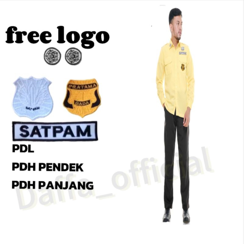 Jual BAJU SERAGAM SATPAM/SCURITY PDH/PDL CREAM TERBARU SETELAN SATPAM ...