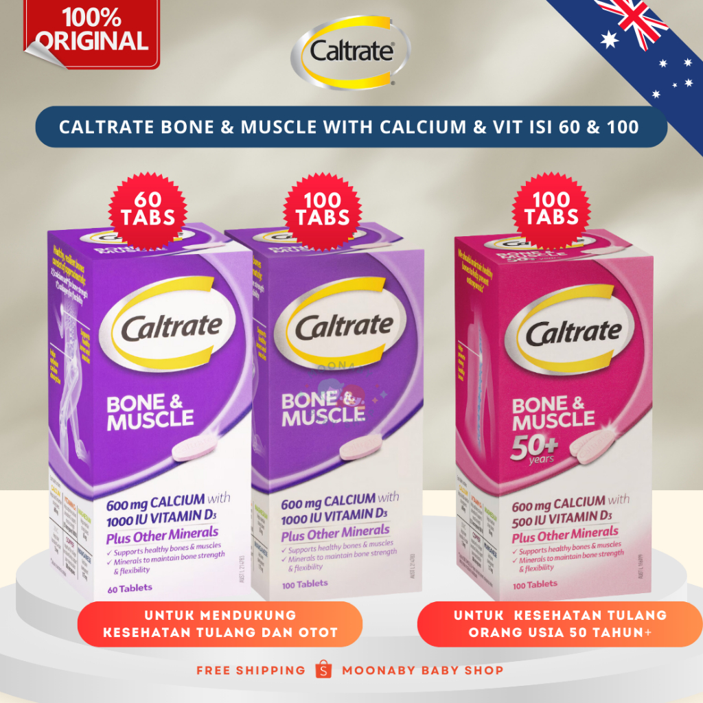 Jual Exp 12/2026 Caltrate Bone & Muscle 50+ isi 100 Tablets | Caltrate ...
