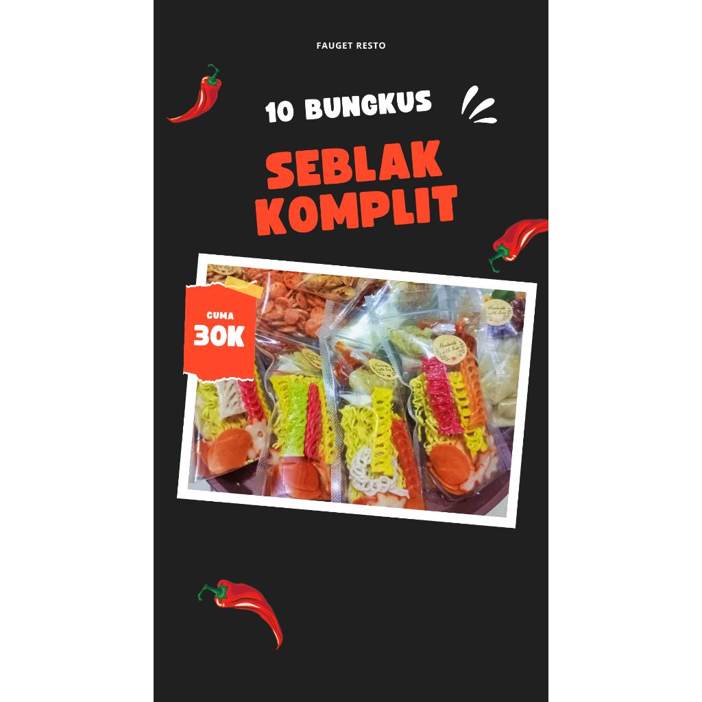 Jual seblak instan komplit khas bandung isi banyak 10 bungkus | Shopee ...