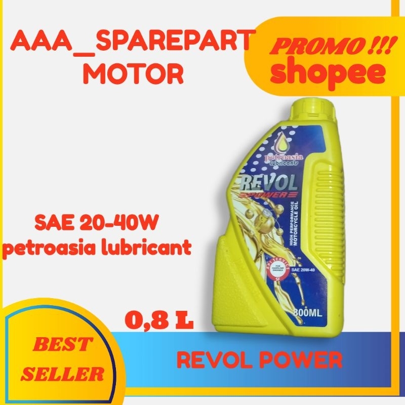 Jual OLI REVOL 4T 800ml / OLI 4T SAE 20W-40 MOTOR BEBEK ORIGINAL ...