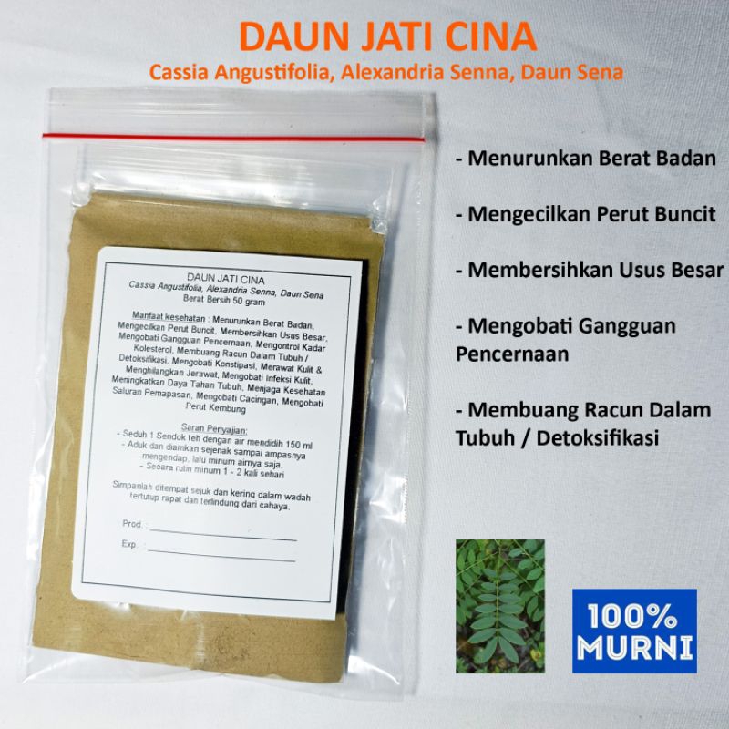 Jual DAUN JATI CINA seduh serbuk bubuk membersihkan Usus besar gangguan ...