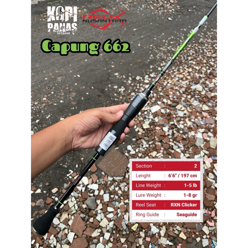 Jual Joran Rod Relix Nusantara Capung 662 Spining 1-5 lb Gen 2 SE 3 ...