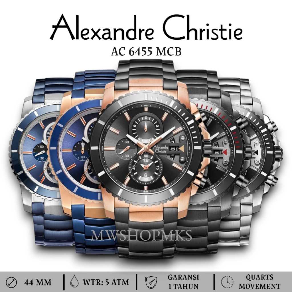 Jual Jam Pria Alexandre Christie AC6455 AC 6455 Original Garansi Resmi ...