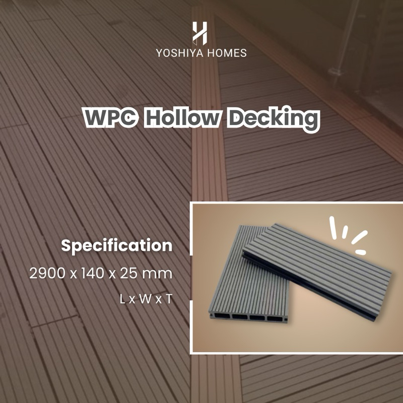 Jual WPC Hollow Decking / Lantai Outdoor / Lantai Taman / Lantai Balkon ...