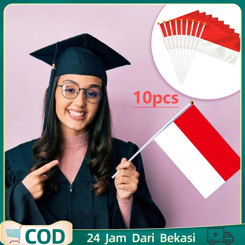 Jual 10pcs Bendera Indonesia Pawai Mini Bendera Merah Putih Kecil ...