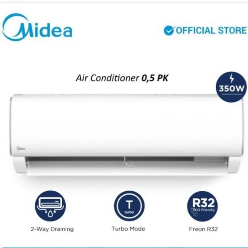 Jual AC SPLIT MIDEA 1/2PK LOWWAT MSAF05 CRN | Shopee Indonesia