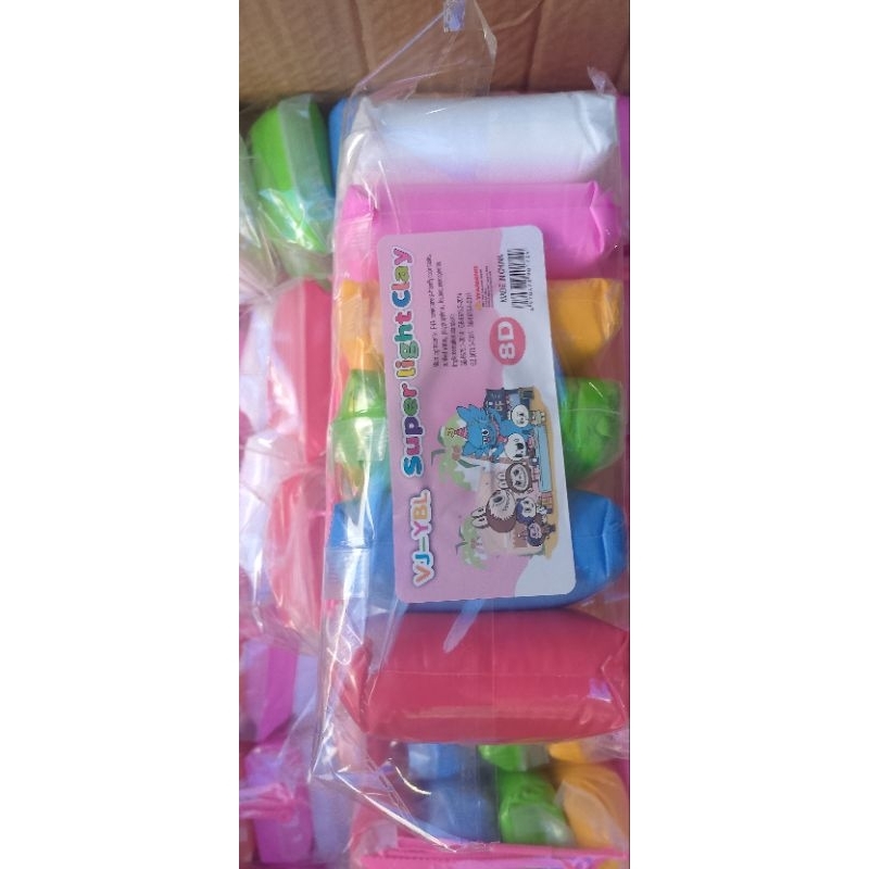 Jual Clay warna warni jumbo isi 6 pcs /12 pcs sleme warna warni mainan ...