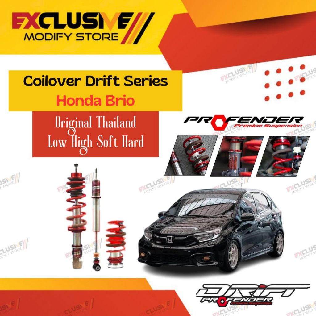 Jual COILOVER DRIFT SERIES HONDA BRIO PROFENDER ORIGINAL THAILAND LOW ...