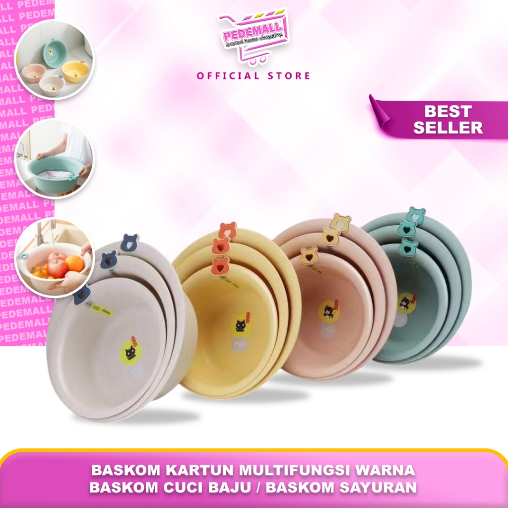 Jual Baskom Kartun Multifungsi Warna / Baskom Cuci Baju / Baskom ...