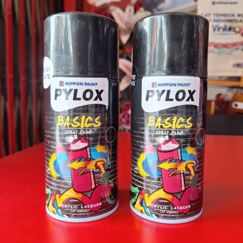 Jual Pylox Basics Basic Nippon Paint 300cc / cat semprot / pilox | Shopee Indonesia
